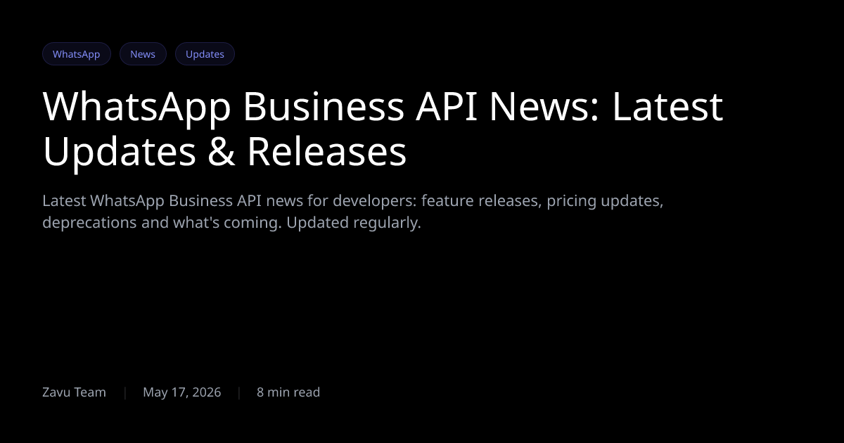WhatsApp Business API News & Últimos Releases | Zavu Blog